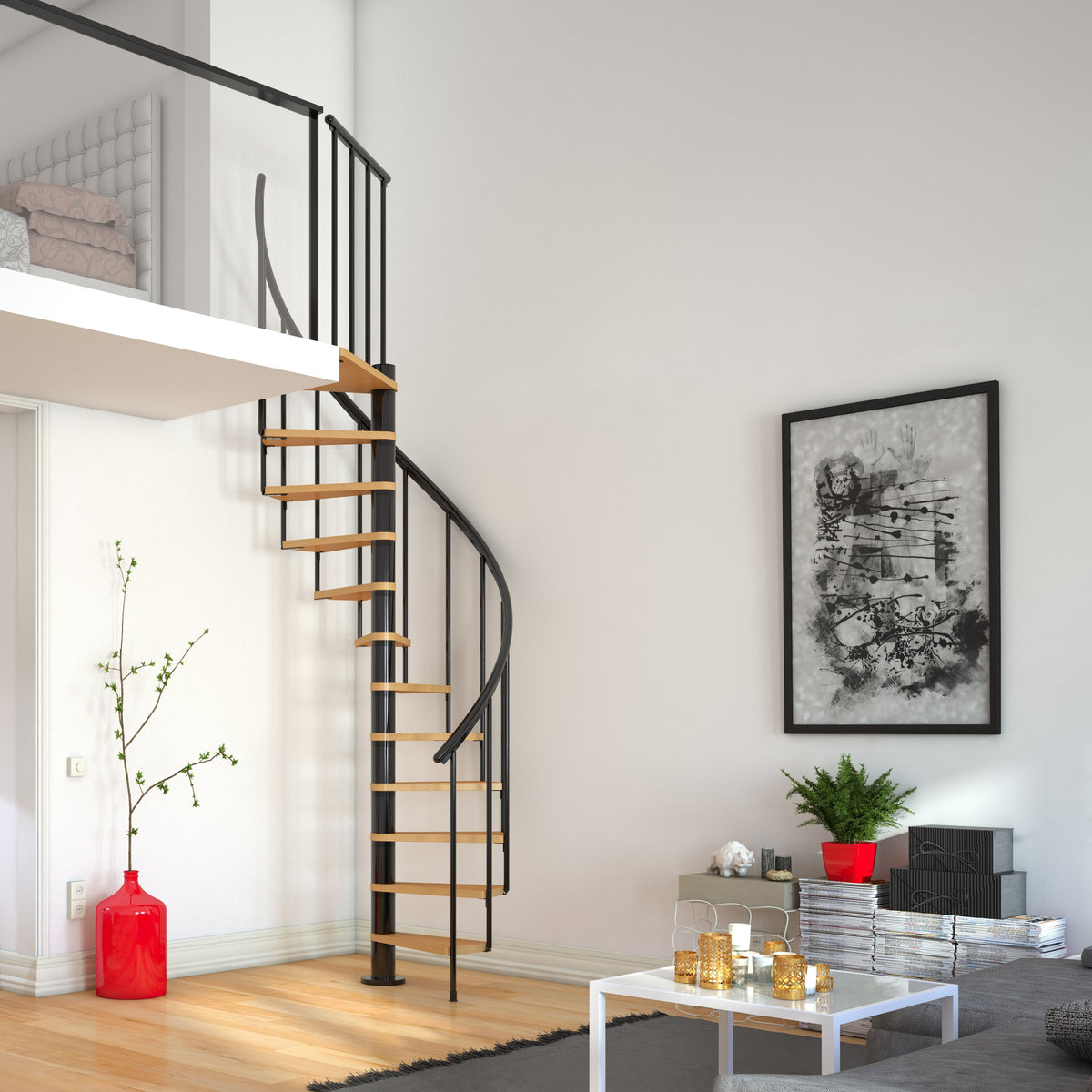 DOLLE CALGARY 47" Standard Spiral Staircase Kit | Staircase & Railing Store