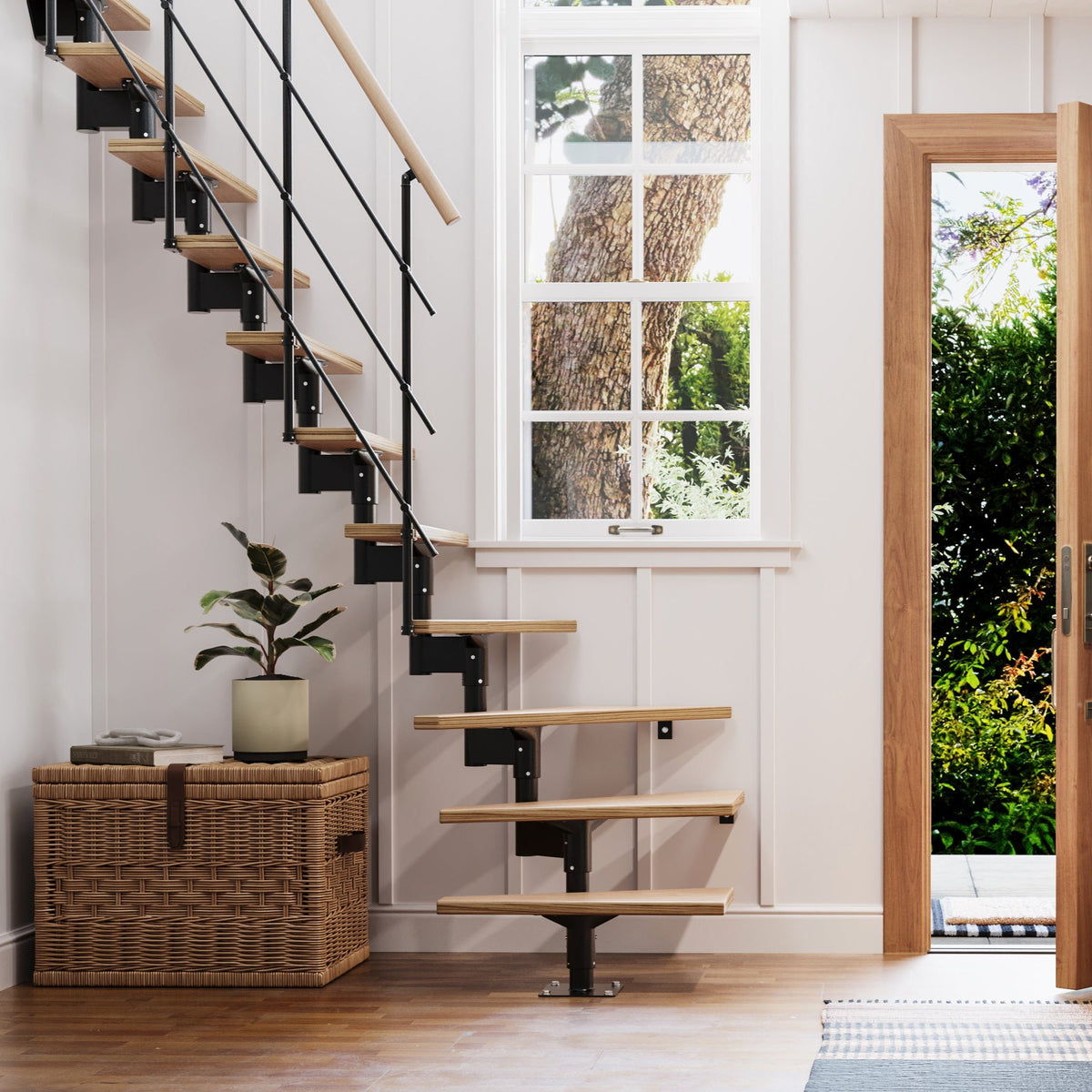 DOLLE LYON Modular Staircase Kit - Black | Staircase & Railing Store