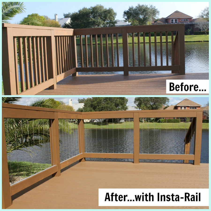 Insta-Rail® 42" Vertical Cable Railing System Kit | Staircase & Railing ...