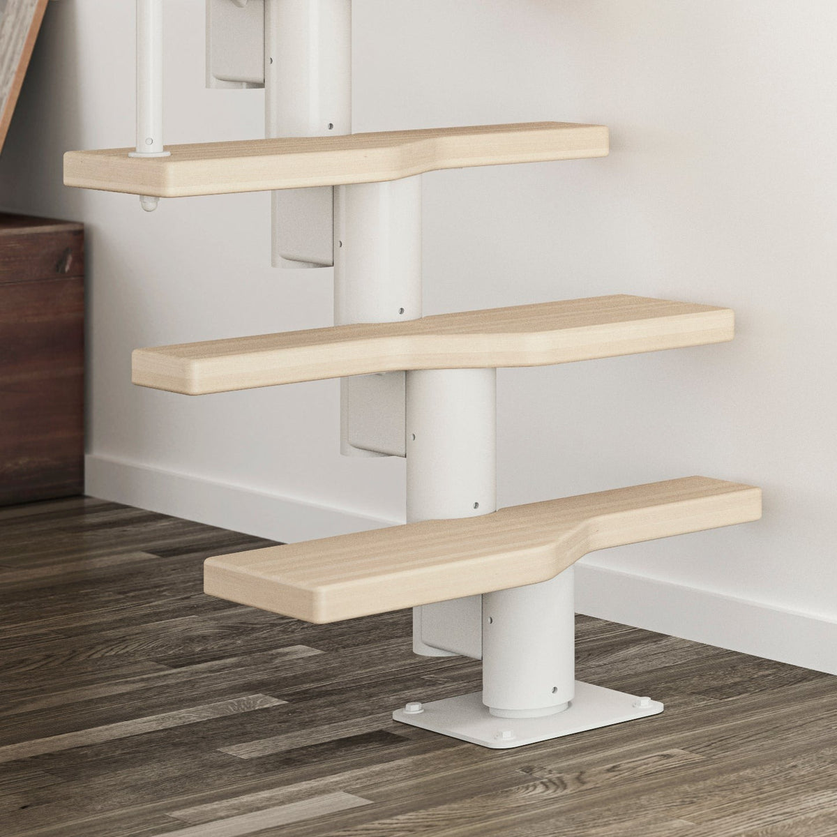 DOLLE LUGANO Modular Staircase Kit - White | Staircase & Railing Store