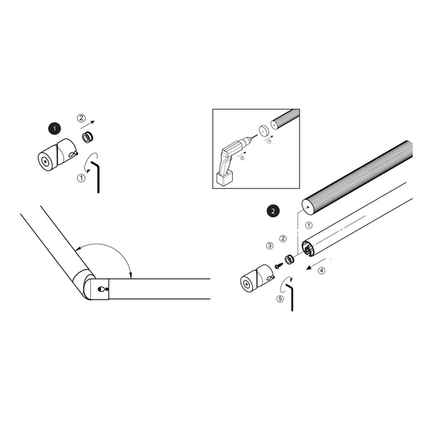 Prova White Handrail Elbow | Staircase & Railing Store
