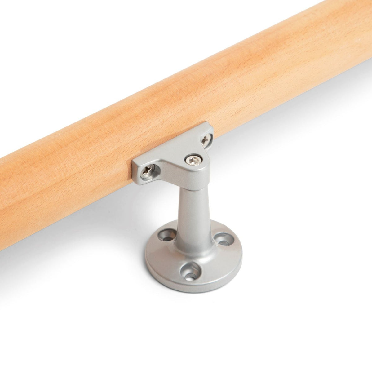 Prova Finished Beech Wood 79" Handrail Kit with Grey Components ...