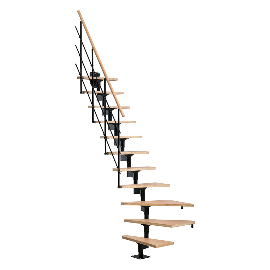 DOLLE LYON Modular Staircase Kit - Black | Staircase & Railing Store